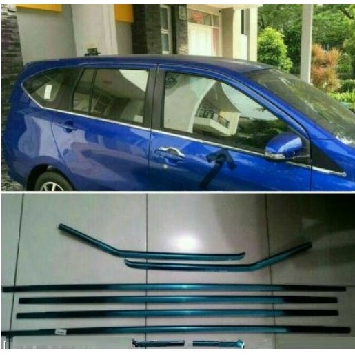 Jual List Kaca Samping Chrome mobil sigra calya FULL 8 PCS | Shopee ...