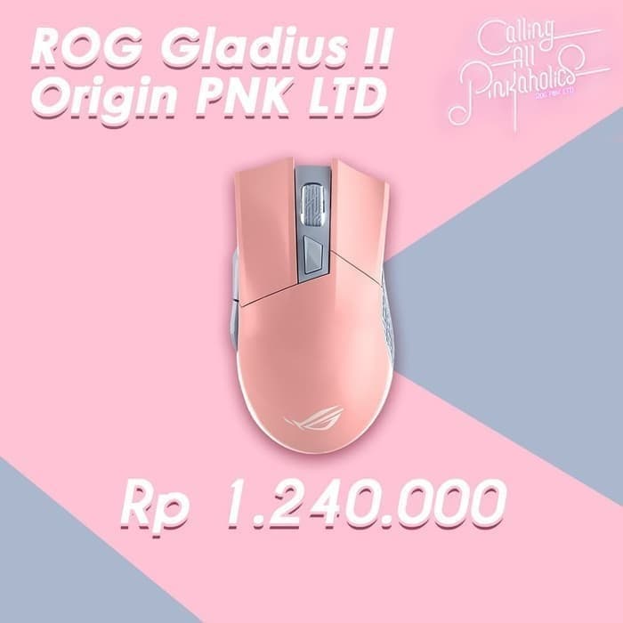 Jual Jual Gaming Mouse ASUS ROG Gladius II Origin PNK LTD Pink Murah ...