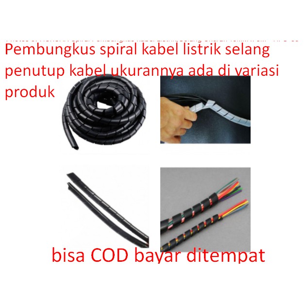 Jual Pembungkus spiral kabel listrik selang penutup kabel ukurannya ada ...