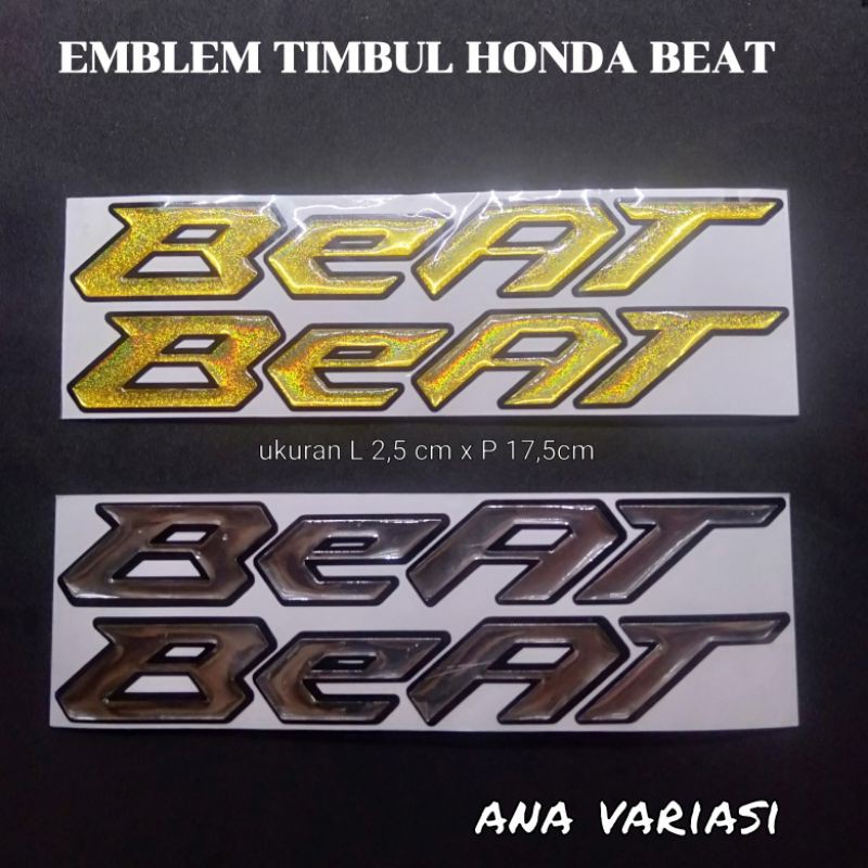 Jual stiker timbul Honda beat emblem Honda beat stiker logo Honda beat ...