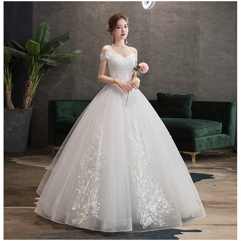 Jual gaun pengantin sabrina off shoulder Plus Size Wedding Dress ...