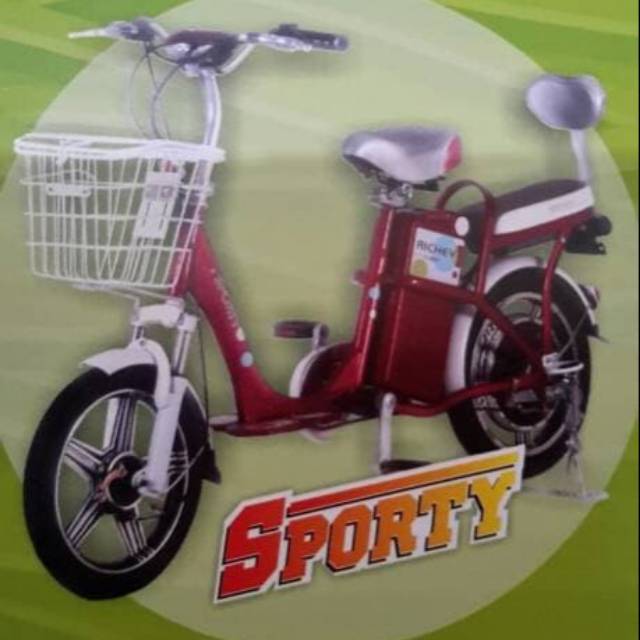 Jual SEPEDA LISTRIK RICHEY TIPE SPORTY 350W 36V | Shopee Indonesia