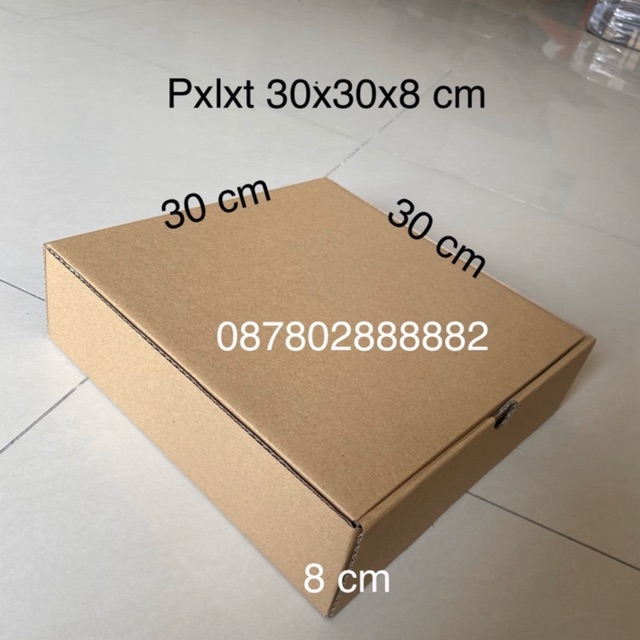Jual Kardus / box pizza / box kemeja / box kue 30x30x8 cm | Shopee ...