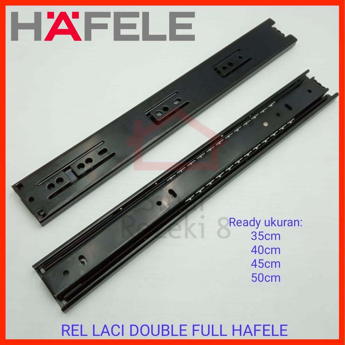 Jual 45 cm Rel Laci Double HAFELE / Full Extension Ball Bearing Track ...