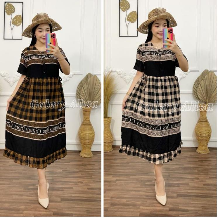 Jual [CZI] DASTER DIOR VIRAL DRESS DIOR ARKEN KEKINIAN/DASTER BRANDED ...