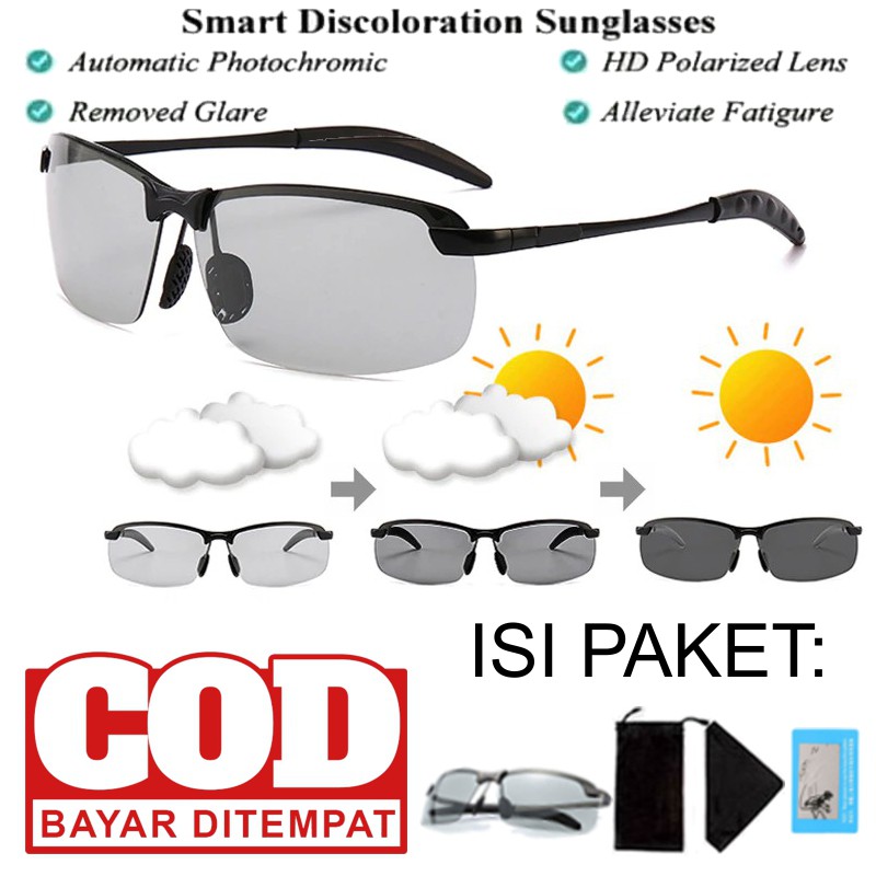 Jual CUCI GUDANG Kacamata Photochromic Polarized Lenses Day and Night ...