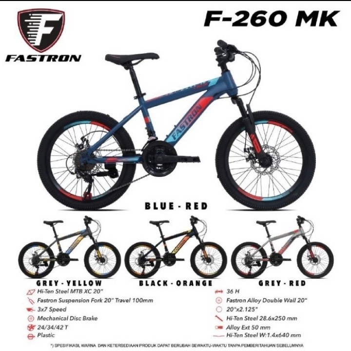 Jual SEPEDA MTB FASTRON F260 MK 20INCH | Shopee Indonesia