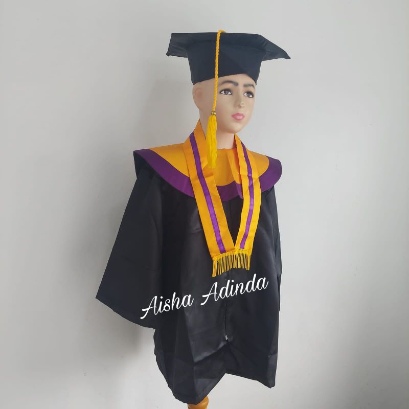 Jual BAJU TOGA WISUDA TK PAUD ORANGE LIST UNGU | Shopee Indonesia