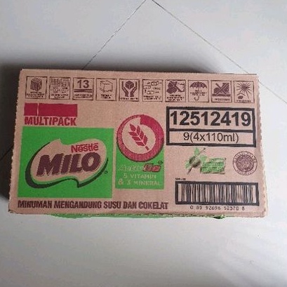 Jual Milo susu UHT coklat mini uht per dus ( 1 karton isi 36pcs / 110ml ) | Shopee Indonesia