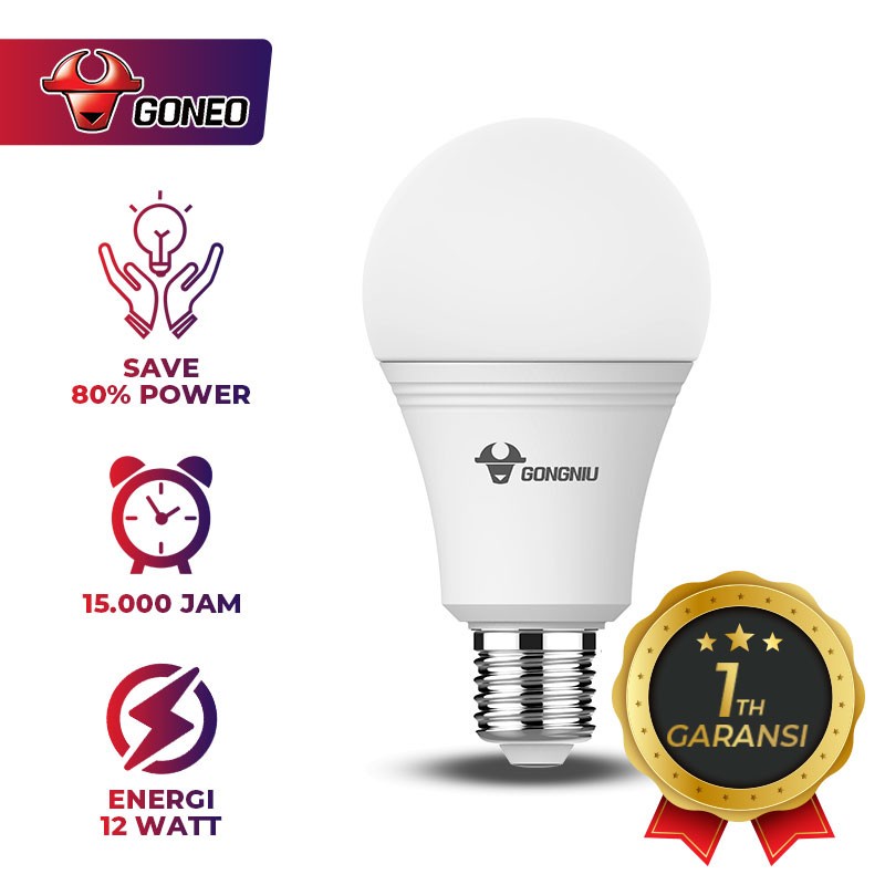 Jual BOHLAM LAMPU LED 12 Watt GONEO MQ-A21221 6500K Putih Garansi 1 Tahun - ORIGINAL | Shopee ...