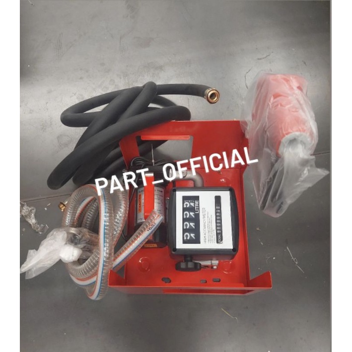 Jual TRANSFER PUMP BBM SOLAR SET FLOW METER ANALOG 4 DIGIT TINGGAL PAKAI ( POMPA AC JYB 40LPM ...