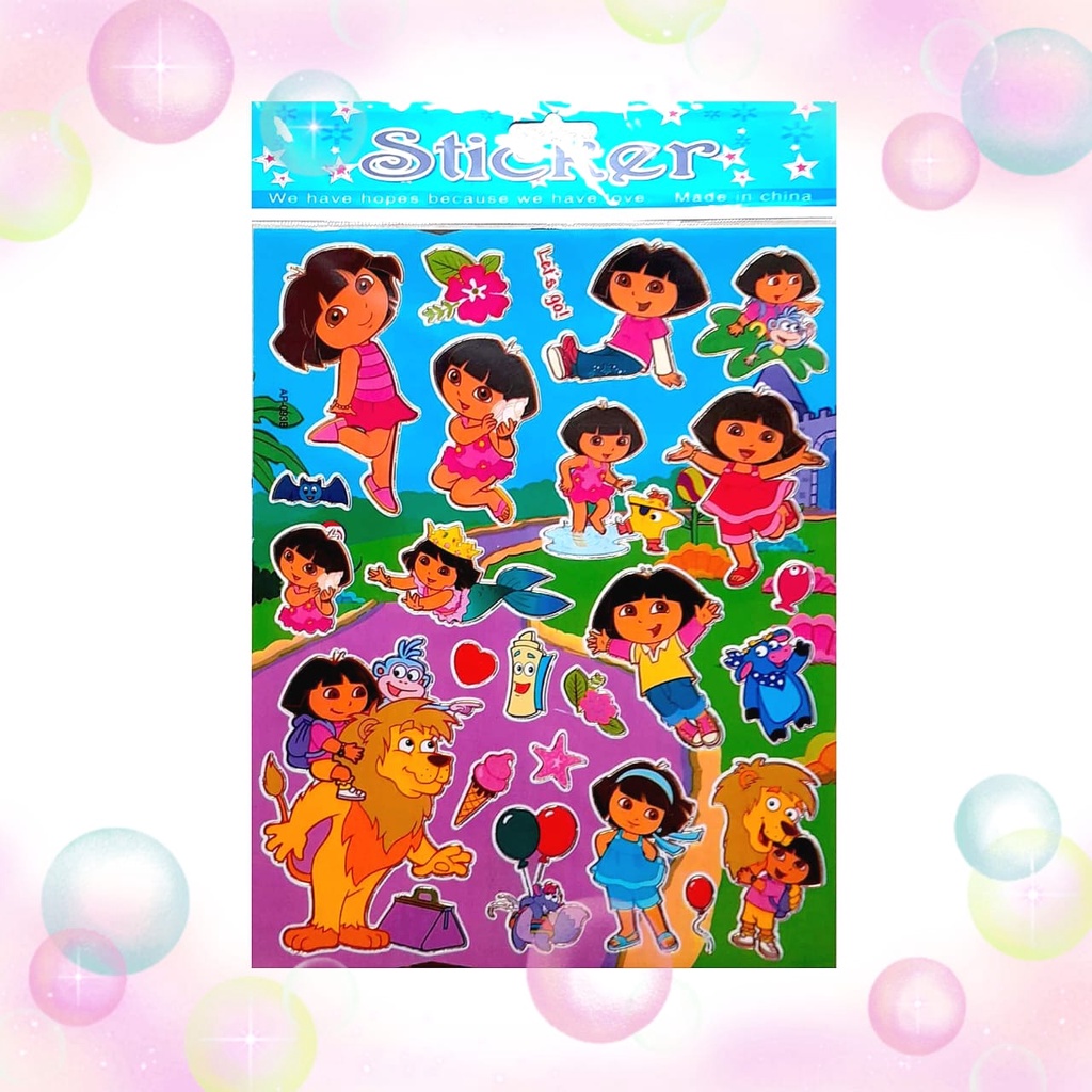 Jual Stiker Laser Gambar Tempel Laser Sticker Anak Karakter Kartun Dora ...
