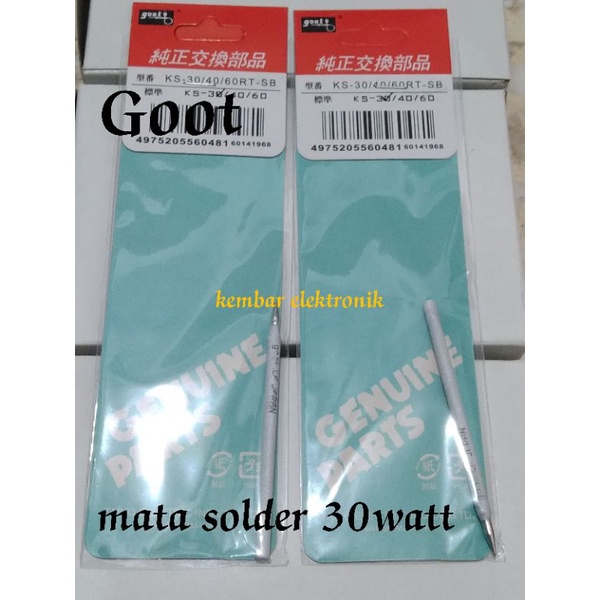 Jual Mata Solder 30Watt 30 Watt W GOOT Japan Soldering Tip | Shopee ...