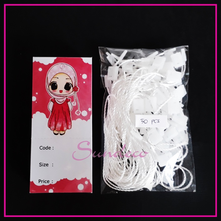 Jual Paket Hang Tag Baju Hijab + Tali / Label Harga Pakaian Fashion ...