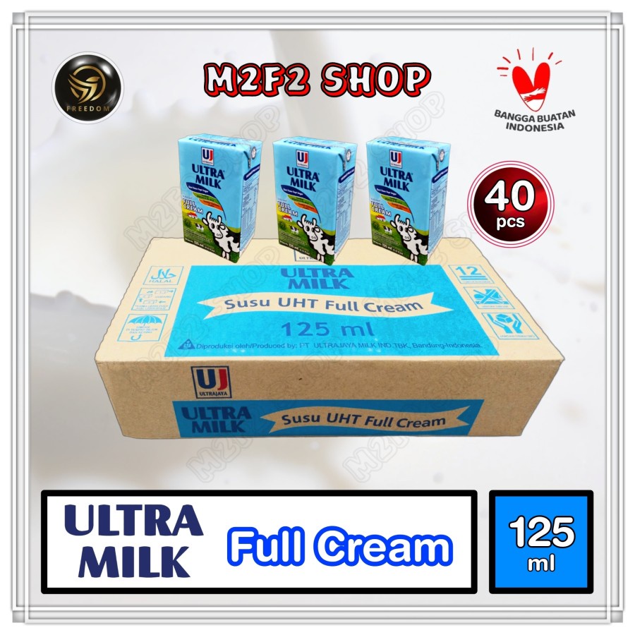 Jual Susu Ultra Mini Kotak UHT Rasa Full Cream - 125 ml (Kemasan Karton) | Shopee Indonesia