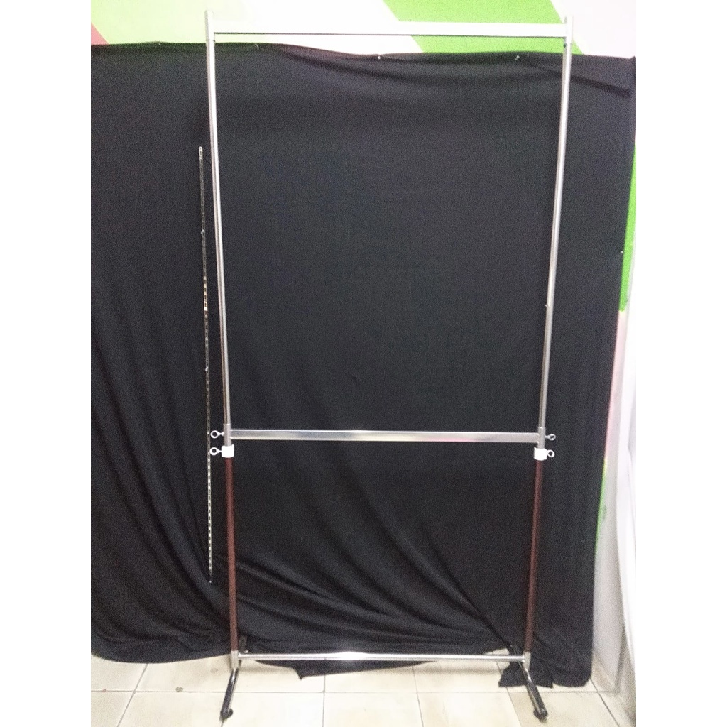 Jual gawang/ gantungan display pakaian kotak 2 palang ukuran 100cm,80cm ...