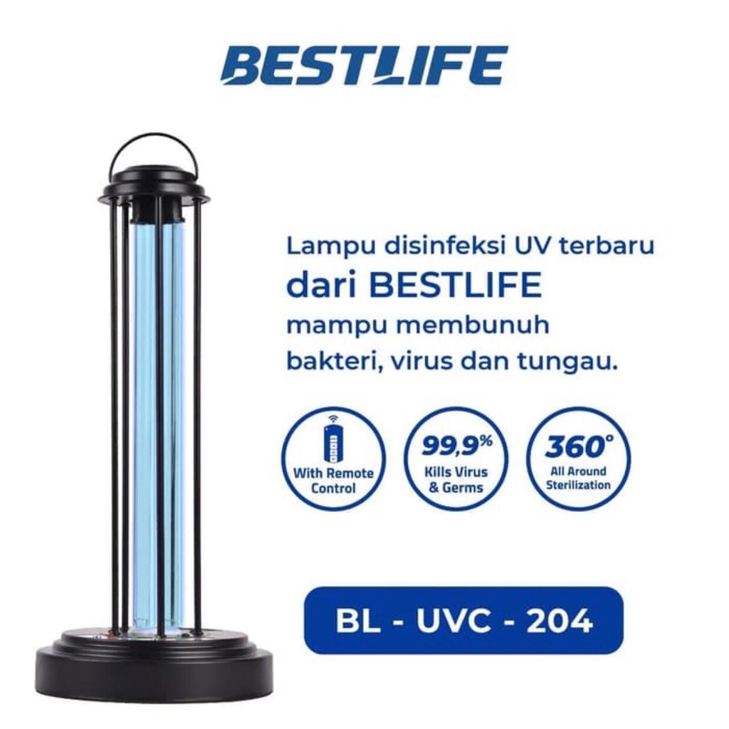 Jual LAMPU UVC BESTLIFE LAMPU DISINFECTANT STERILLIZER UNTUK VIRUS ...