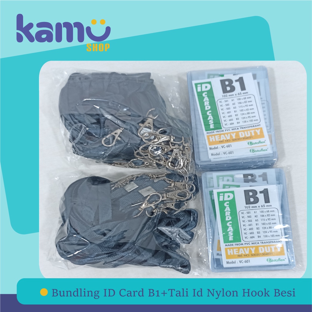 Jual Bundling 40 Pcs ID Card B1 + 40 Pcs Tali ID Card Nylon Hook Besi - NYLK | Shopee Indonesia