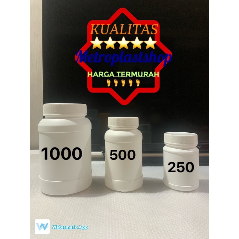 Jual botol kapsul 1000 gram botol lem 1liter botol lem 1kg POTLEM POT ...