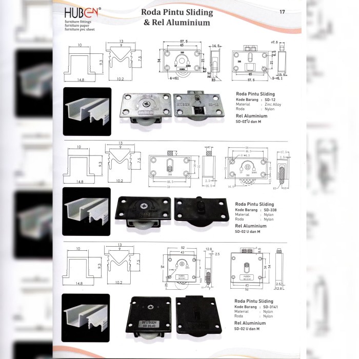 Jual Rel Pintu Sliding untuk Lemari (Rel SD-02 U ATAU M) | Shopee Indonesia