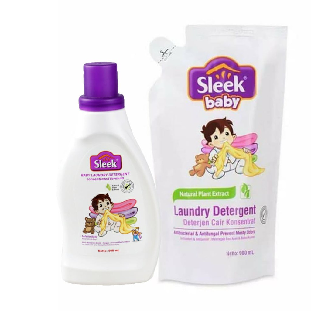 Jual Sleek Baby Laundry Liquid Detergent Deterjen Cair Fabric Softener ...