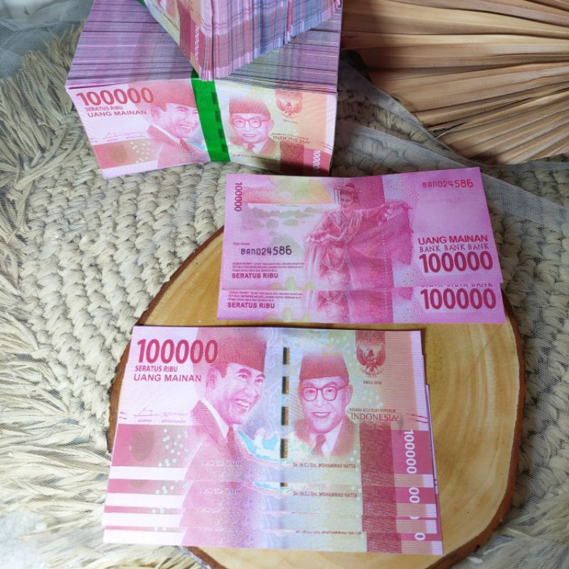 Jual UANG MAINAN BAHAN KERAJINAN MAHAR NOMINAL 100RB | Shopee Indonesia