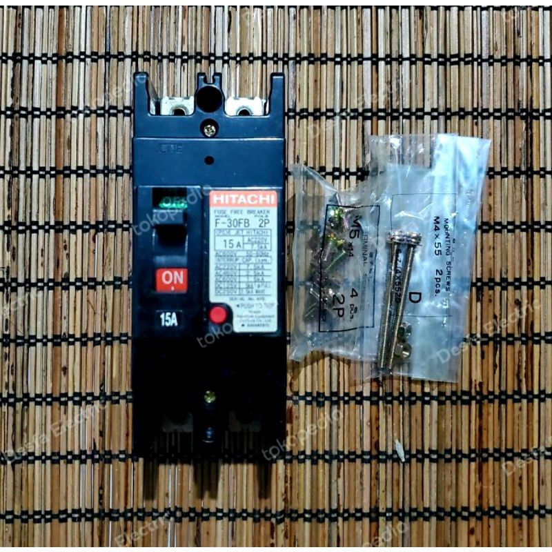 Jual MCCB Fuse Free Breaker Hitachi F-30B 2 Phase 15 Ampere | Shopee ...