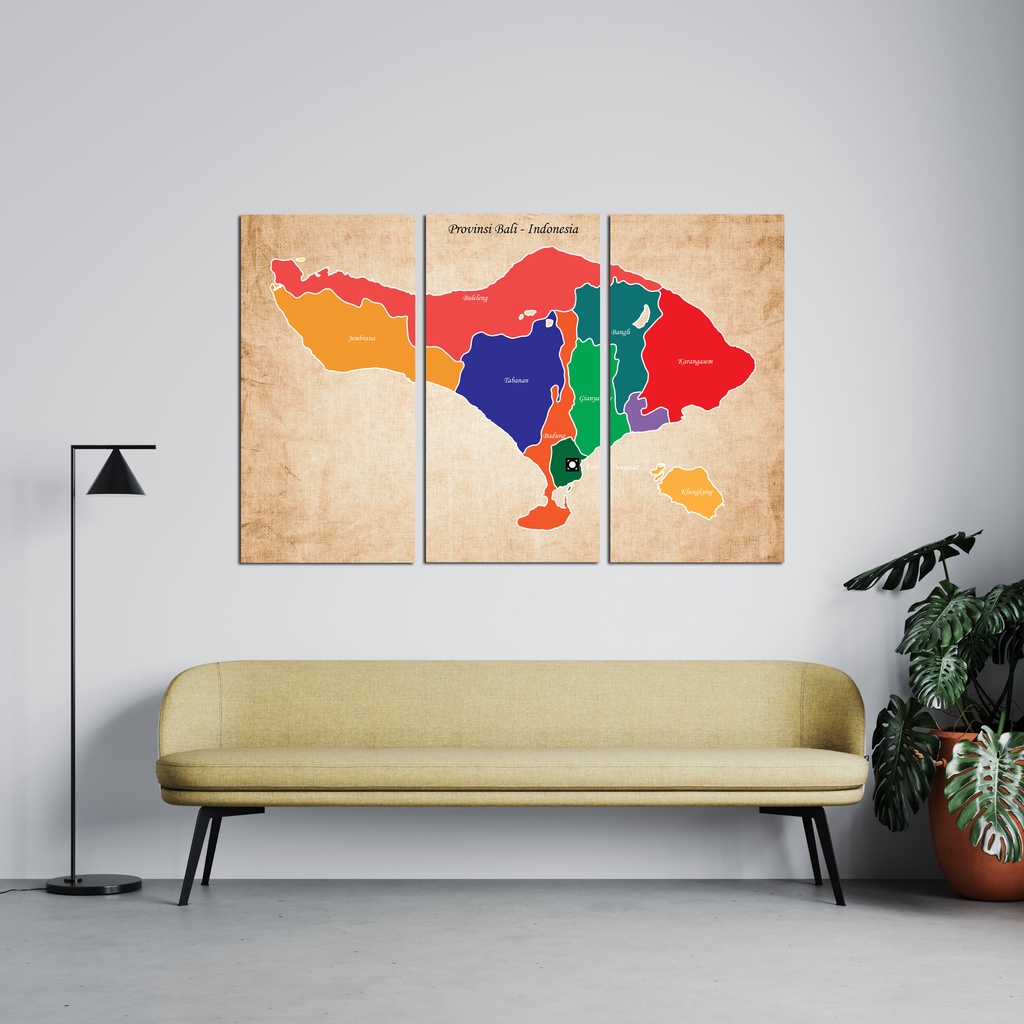 Jual Hiasan Dinding 60x40CM Peta Bali Indonesia 3pcs | Shopee Indonesia