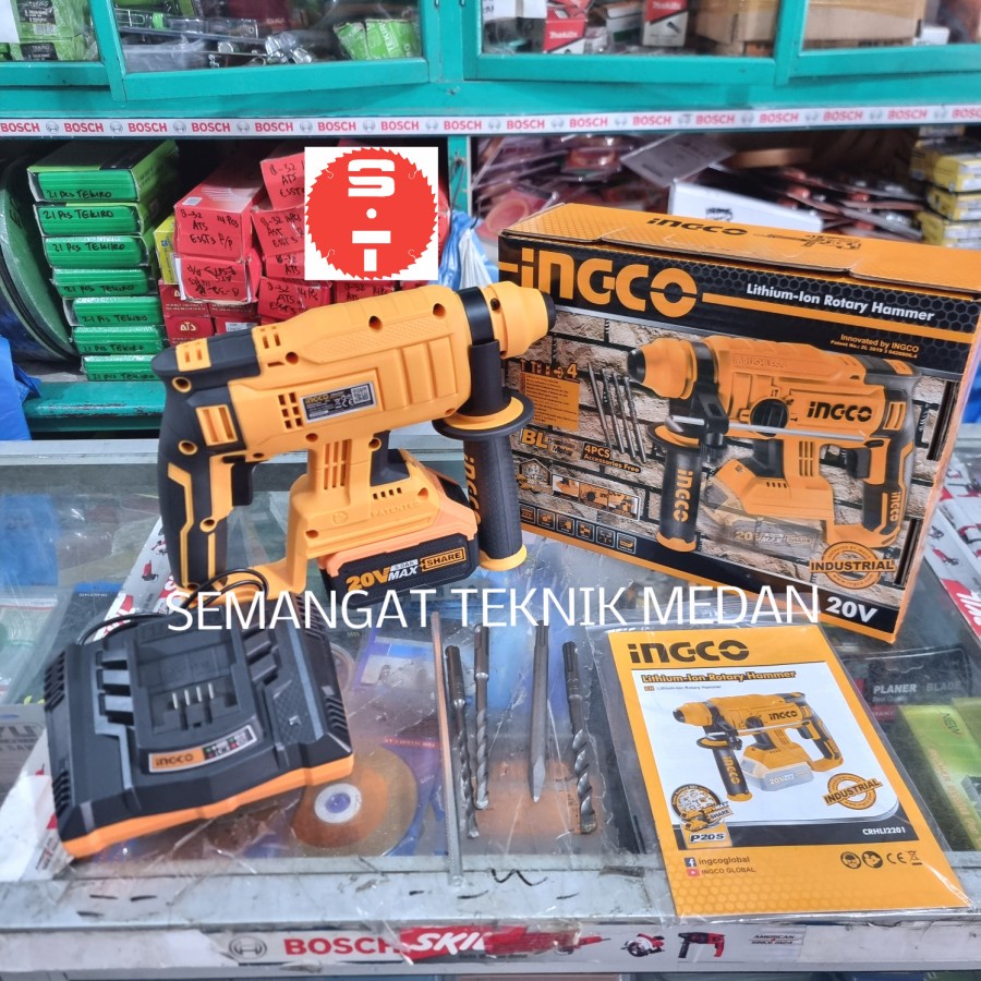 Jual CRHLI2201 CORDLESS BOR BATERAI BETON ROTARY HAMMER 5AH FCLI2003 ...
