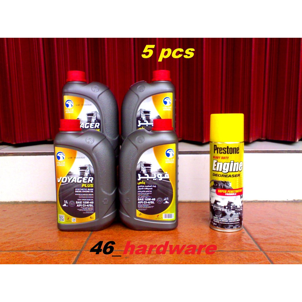 Jual ADNOC VOYAGER PLUS 15W40 SYN OLI MESIN DIESEL & PRESTONE ENG ...