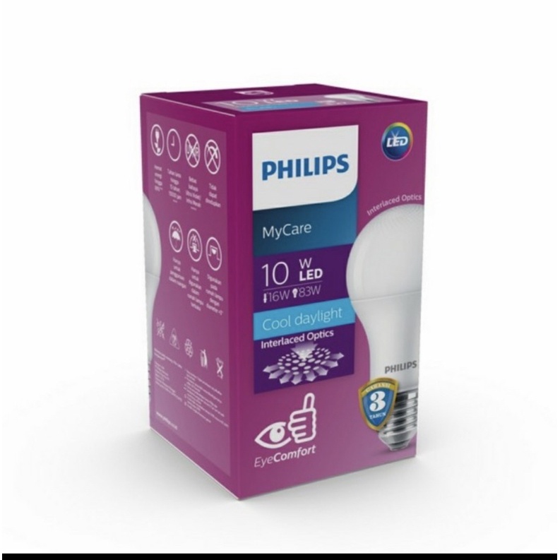 Jual philips led 10watt putih / warm white / semi putih | Shopee Indonesia