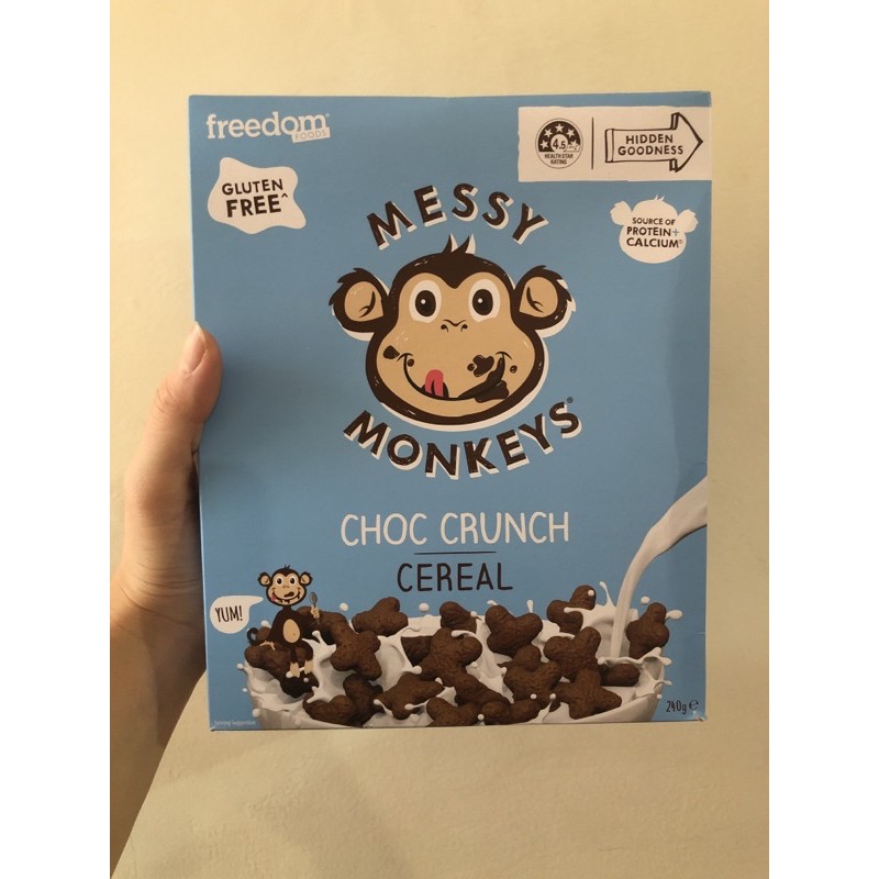 Jual messy monkeys choco crunch cereal | Shopee Indonesia