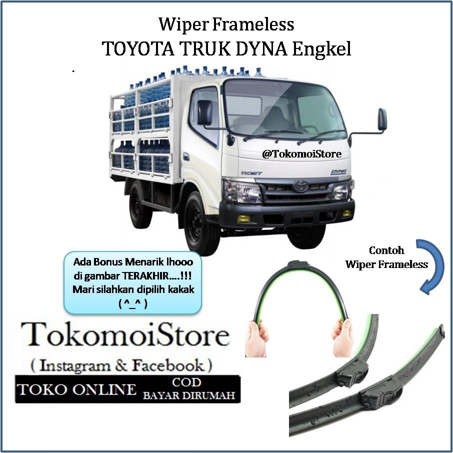 Jual Wiper Kaca MobilToyota Dyna Engkel Model Frameless | Shopee Indonesia