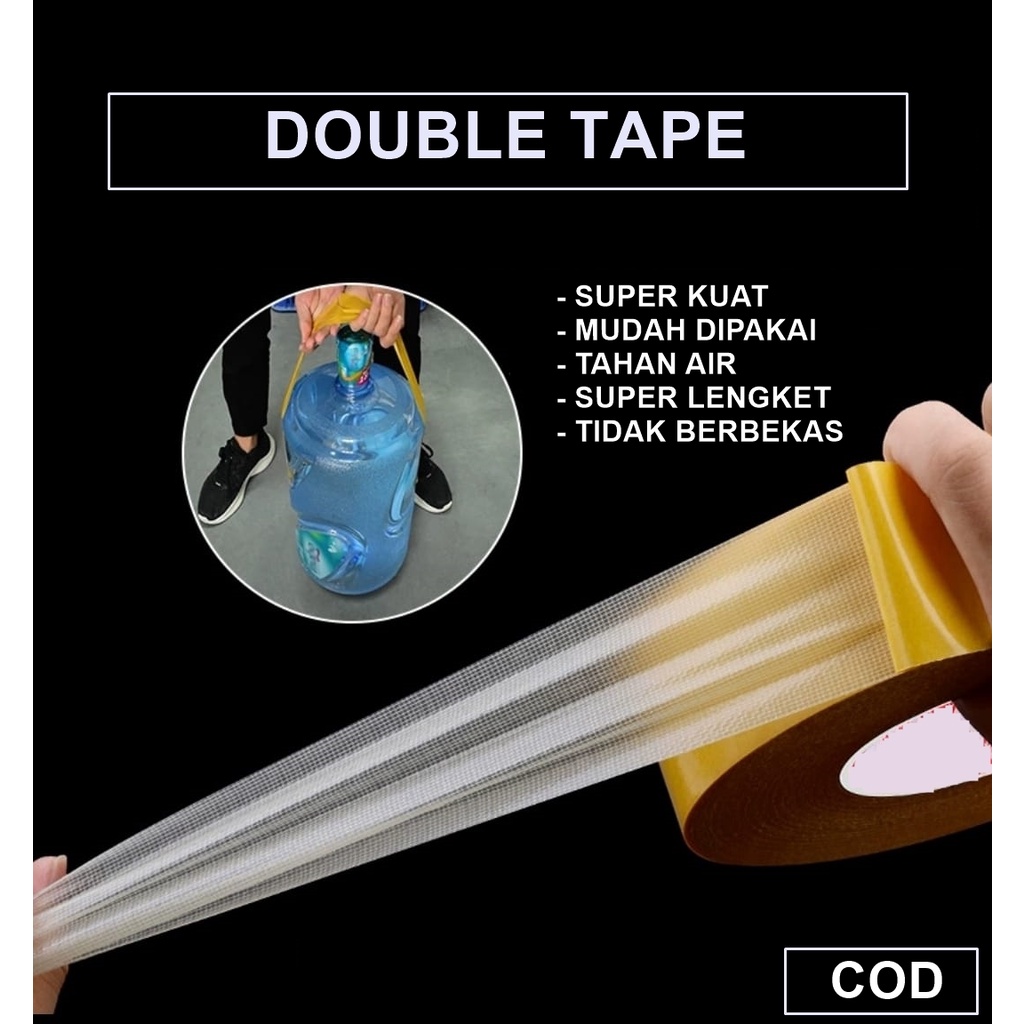 Jual BL03 DOUBLE TAPE KUNING / ISOLASI SELOTIP DUA SISI / ISOLASI SUPER ...