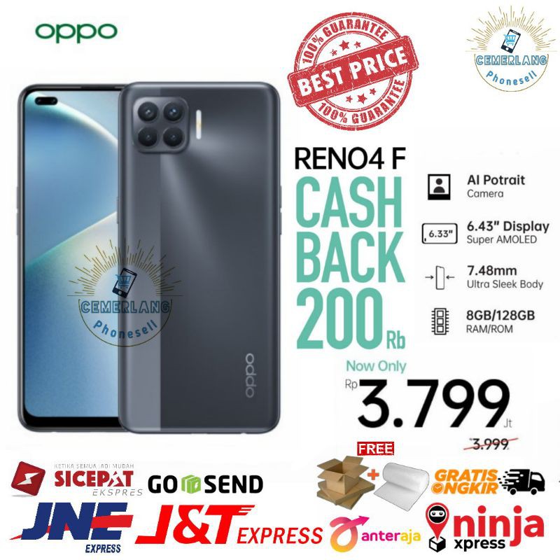 Jual Oppo Reno 4f Ram 8/128GB [Ai Potrait Camera] Garansi Resmi Oppo ...