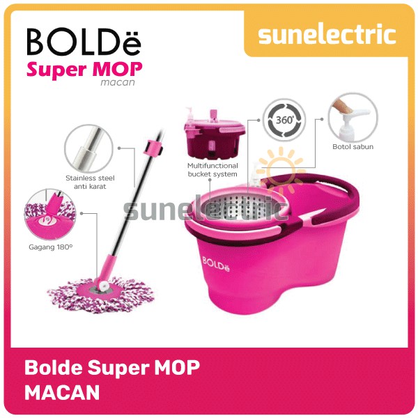Jual BOLDe Super Mop Macan / Alat Pel Lantai Magic Mop Putar Spin Mop ...