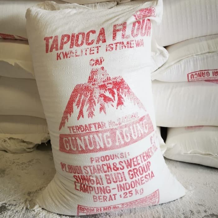 Jual Tepung Tapioka Cap Gunung Agung 1 karung isi 25 kg | Sagu Gunung ...