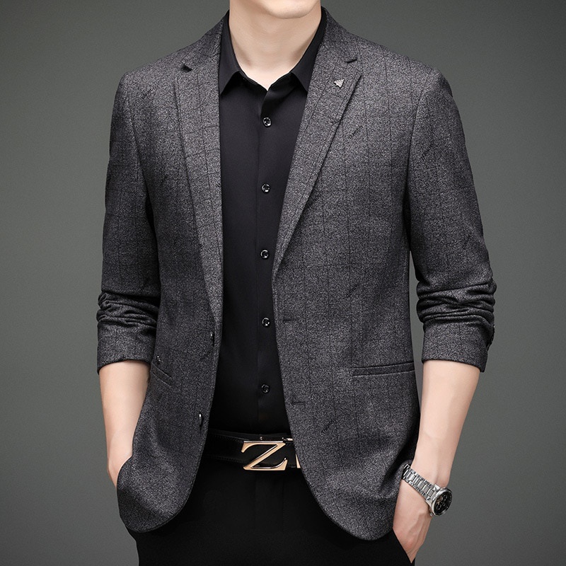 Jual Blazer Casual Pria Slimfit High End New Designer Brand Plaid ...