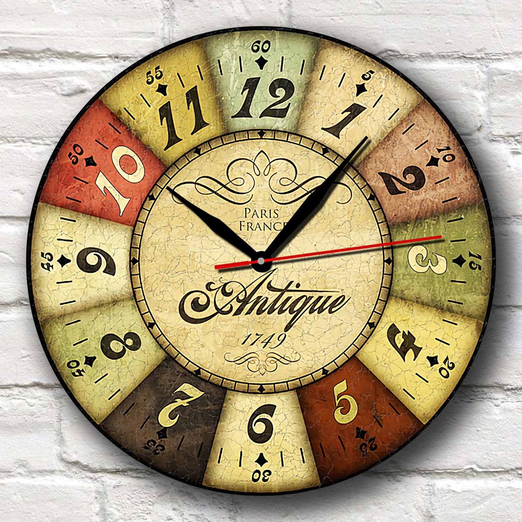Jual Jam Dinding Vintage Number Paris - Handmade Wall Clock - Kool Katz ...