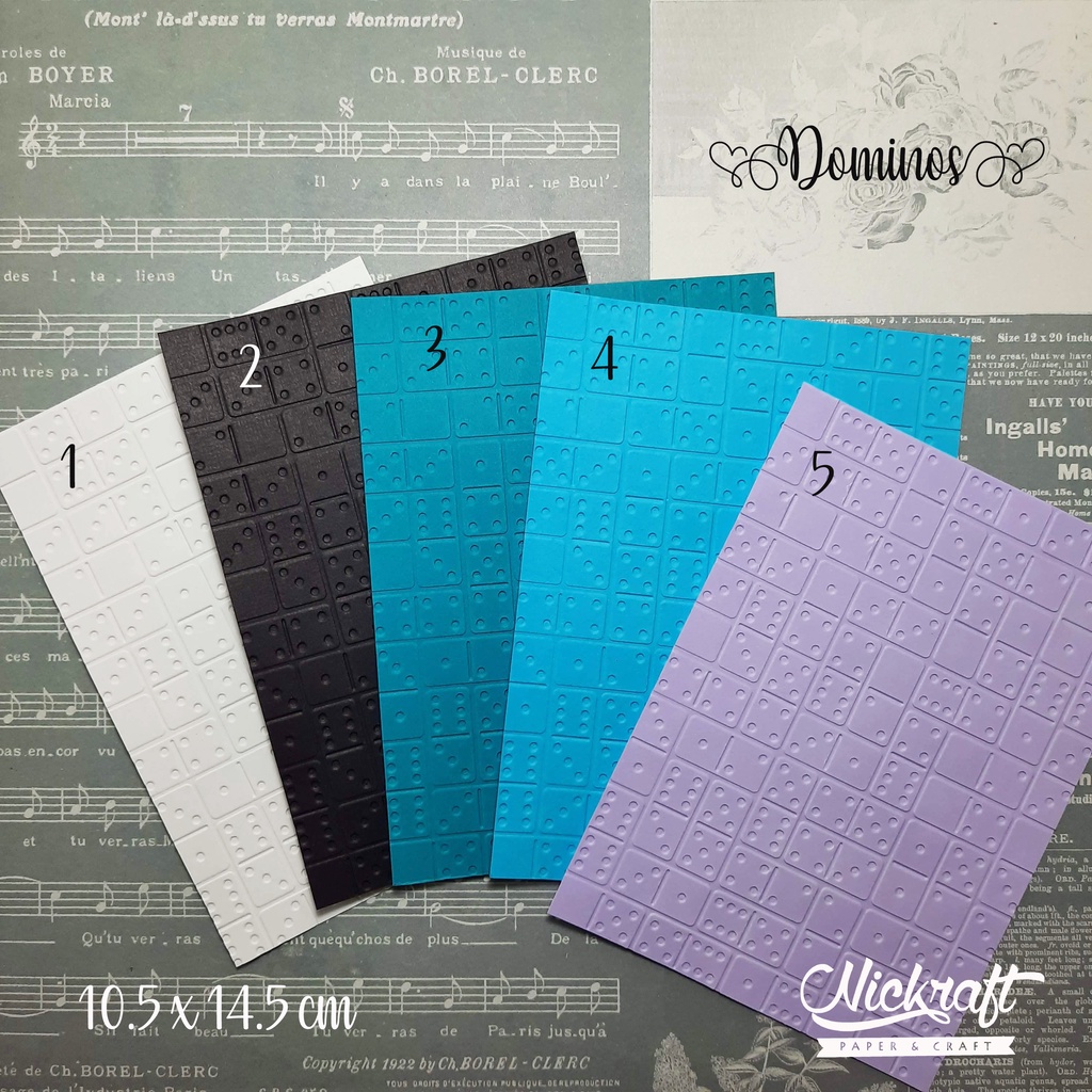 Jual Emboss Paper - DOMINOS - Embossing Folder Kertas Motif Timbul ...