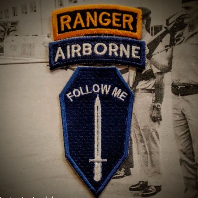 Jual Patch Infantry School Airborne Ranger Tab US Army Emblem Bordir ...