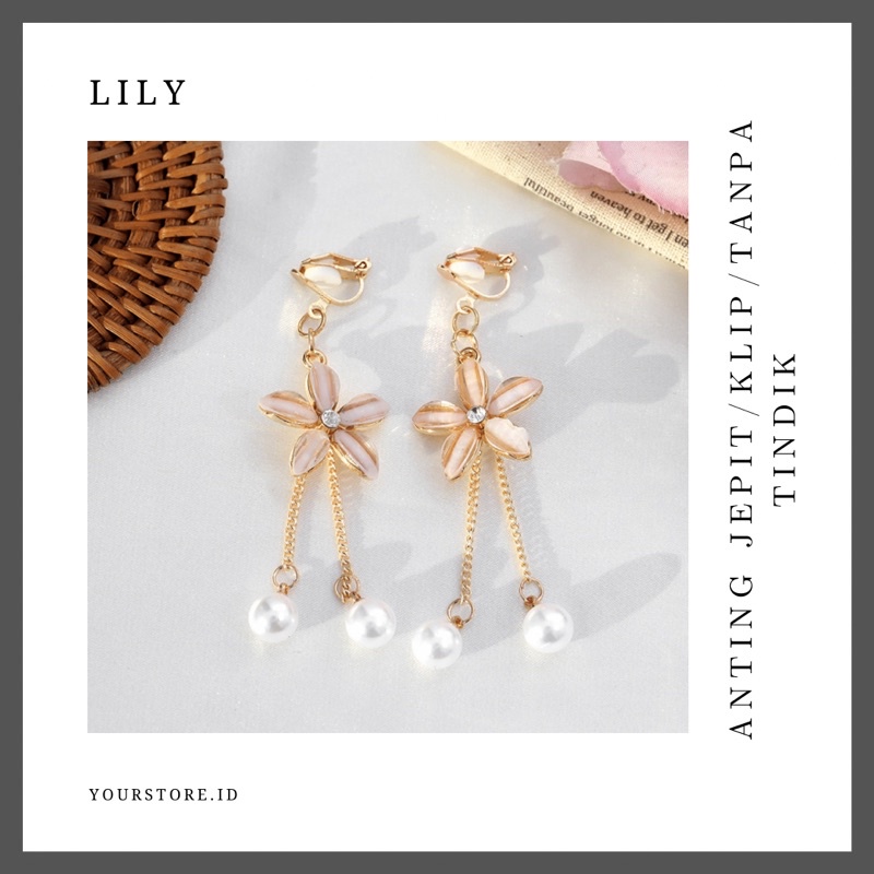 Jual anting klip / anting jepit tanpa tindik ( gold edition ) | Shopee ...