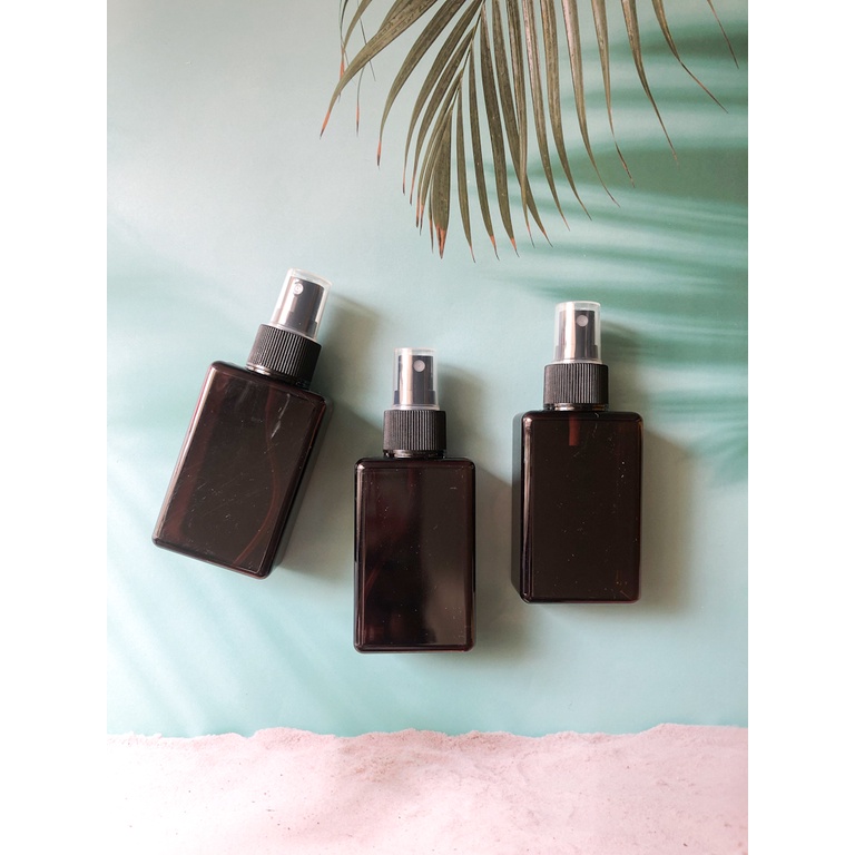 Jual 100ml Botol Plastik Kotak Tutup Spray Mist HOME LIVING Square ...