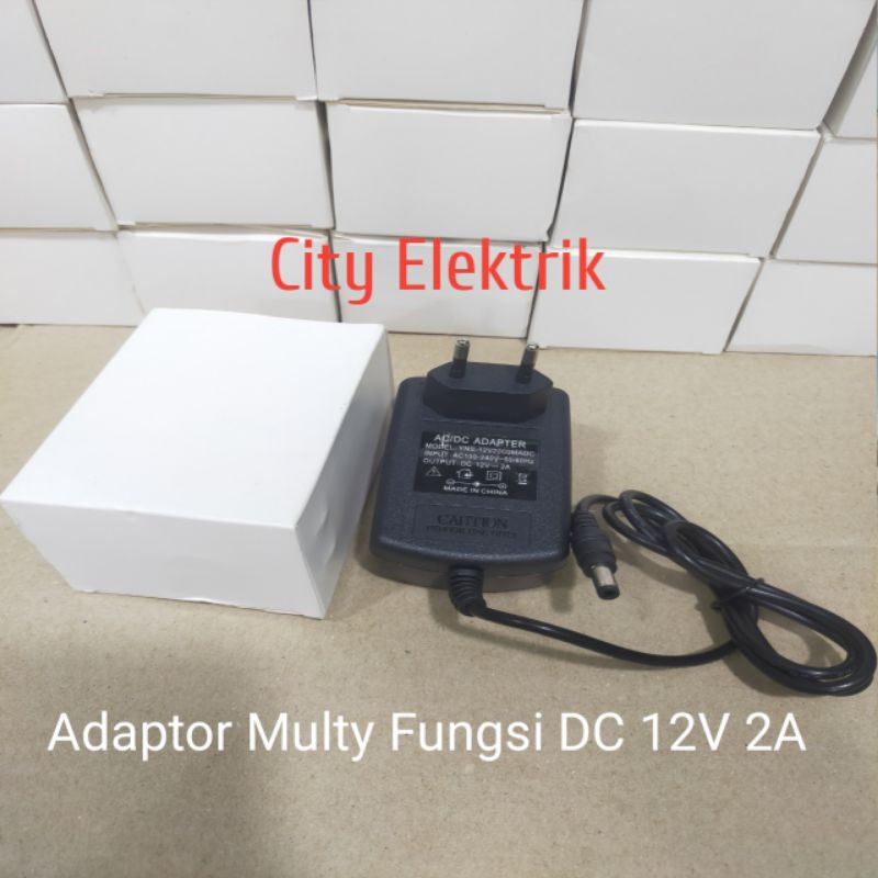 Jual Adaptor Multi Fungsi 12V 2A / Adaptor DC 12 Volt 2 Ampare ...