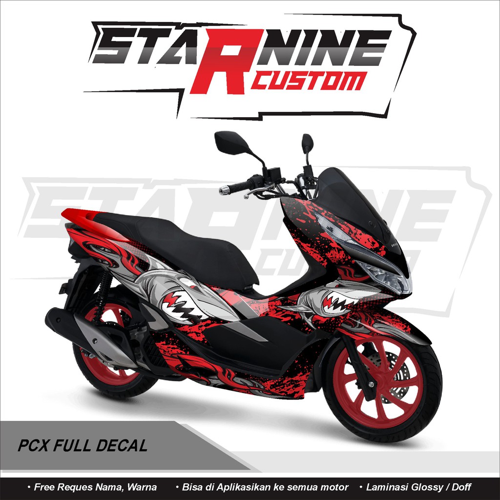 Jual sticker full body pcx hiu decal sticker pcx stiker pcx full body ...