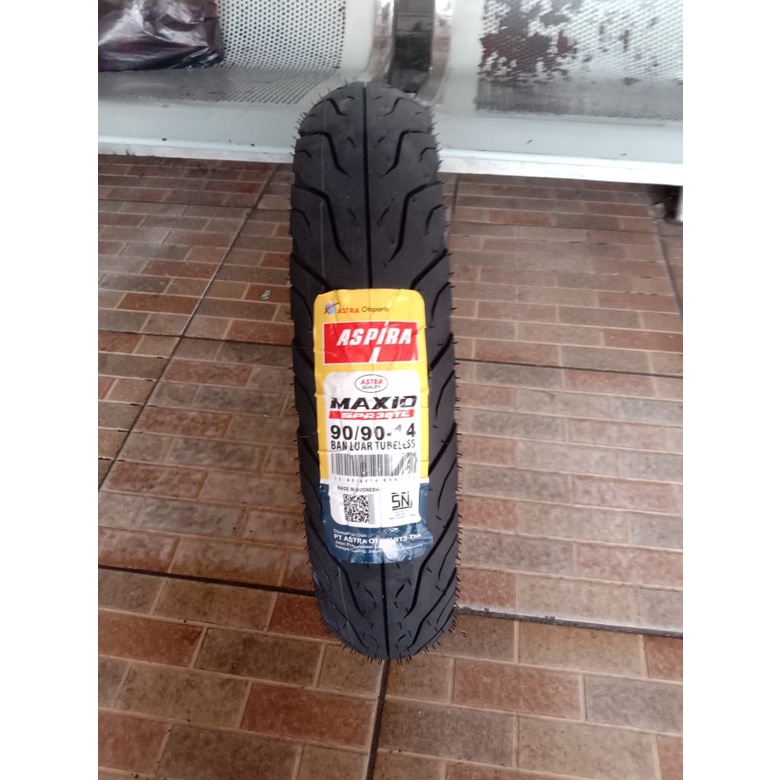 Jual Ban TUBELESS ASTRA Aspira Maxio SPR 38 TL 90/90-14 (gratis pentil tubelees) | Shopee Indonesia