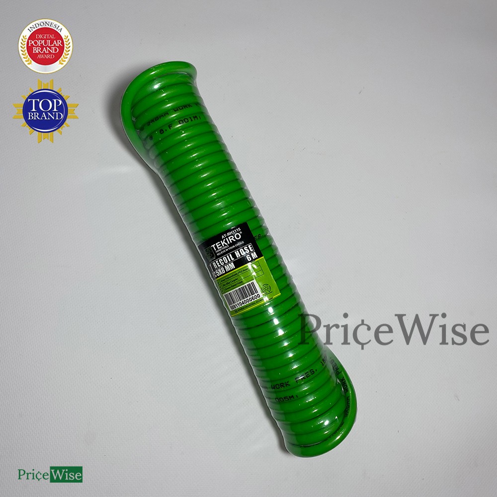 Jual Selang Angin Kompresor Spiral (5x8 mm) 6 m / Recoil Hose Tekiro 6 ...