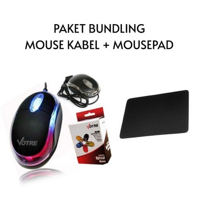 Jual Paket bundling mouse votre USB Kabel + Mousepad murah | Shopee ...
