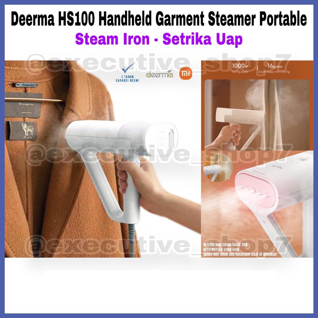 Jual Deerma HS100 Handheld Garment Steamer Portable - Steam Iron ...