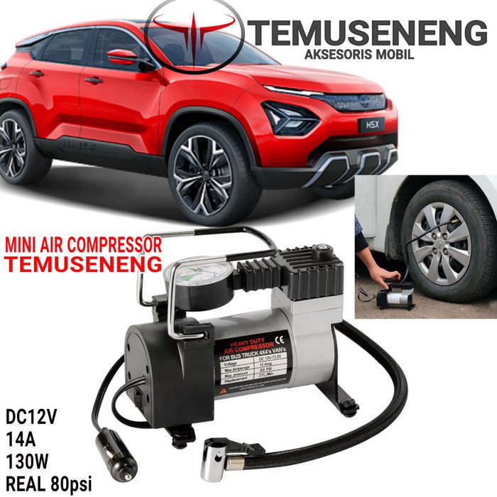 Jual PRAKTIS POMPA BAN MOBIL PORTABEL DC 12V KOMPRESOR MINI ANGIN UDARA ...